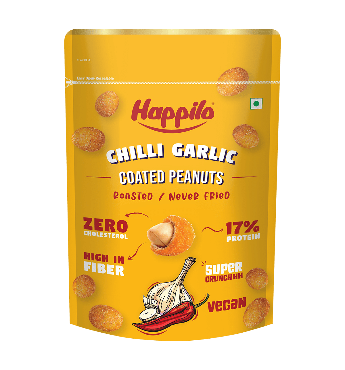 Buy Happilo Happilo Chili Garlic Peanut 150 g Online At Rs. 99 ...