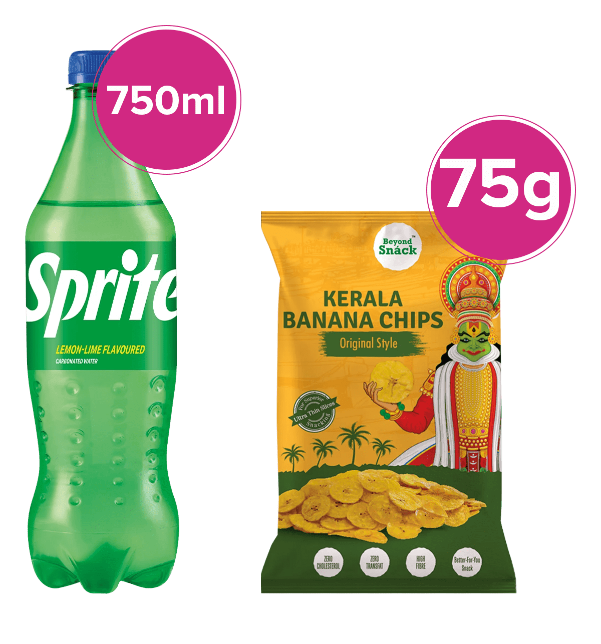 Buy Sprite Sprite PET Bottle, 750ml & Beyond Snack Kerala Banana Chips ...