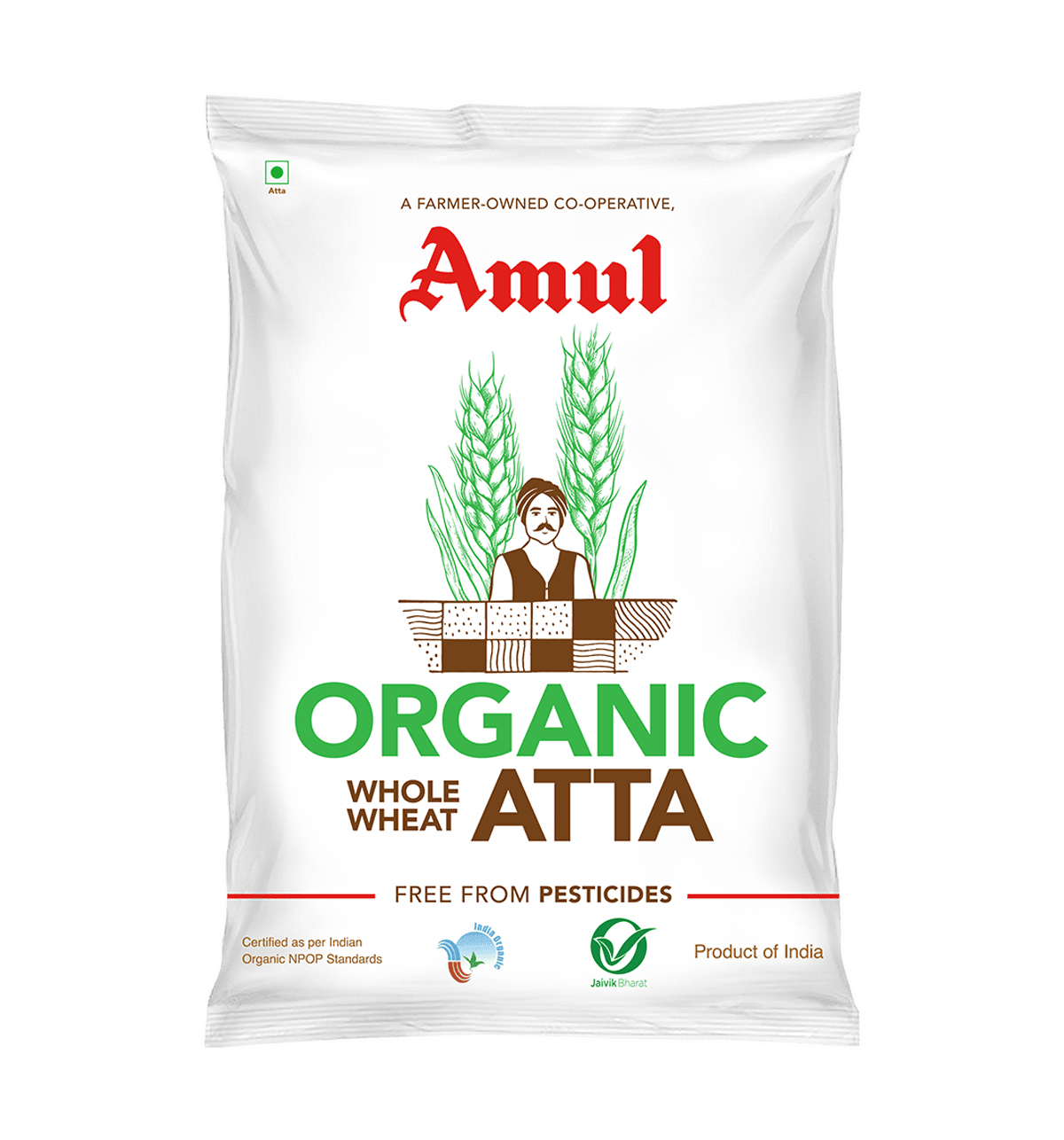 Buy Amul Amul Organic Whole Wheat Atta Bag 5 kg Online At Rs. 315 ...
