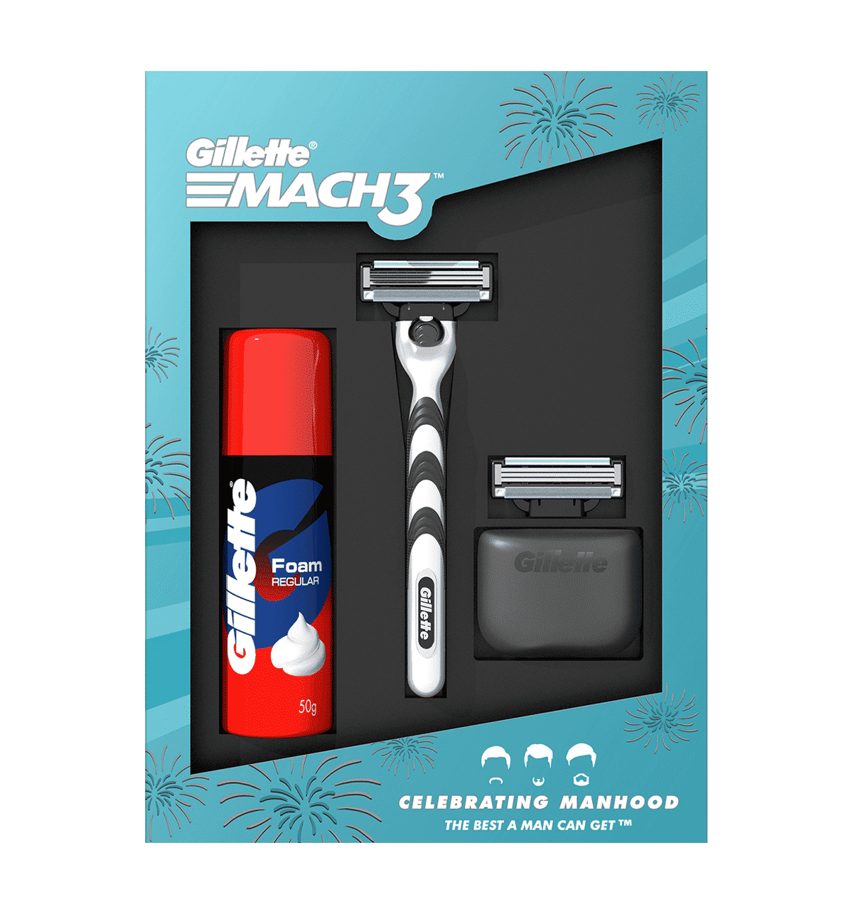 Buy Gillette Gillette Mach3 Celebrations Gift Pack (Grooming Kit ...