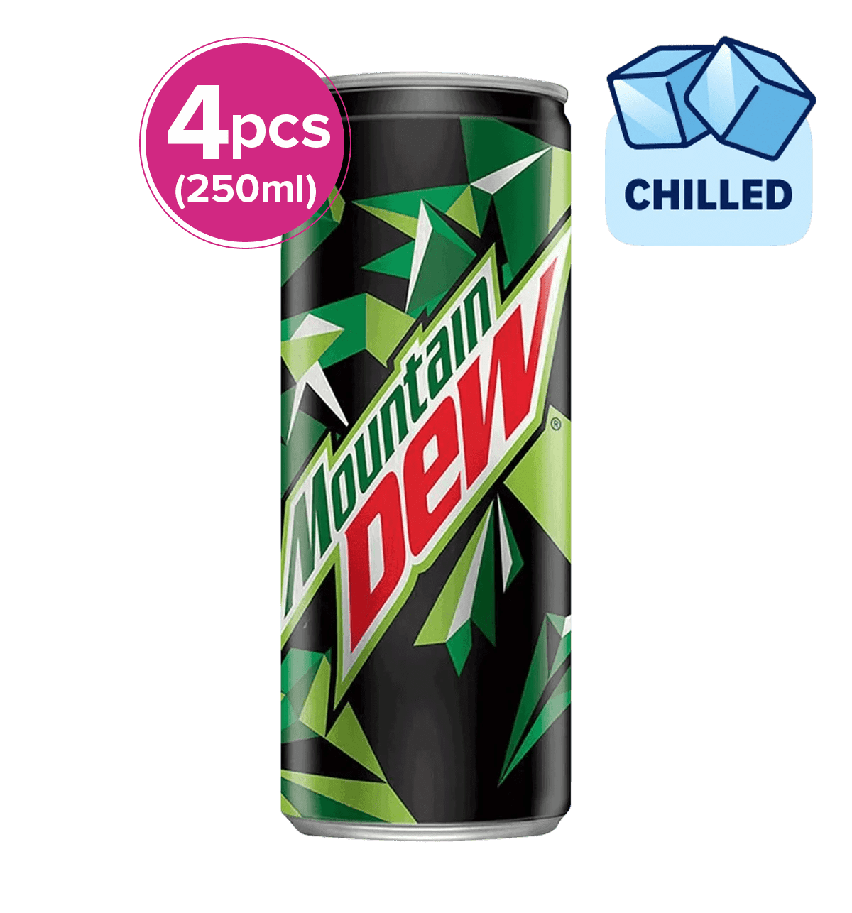 Buy Mountain Dew Soft Drink Can Online (4 pieces) At Best Price