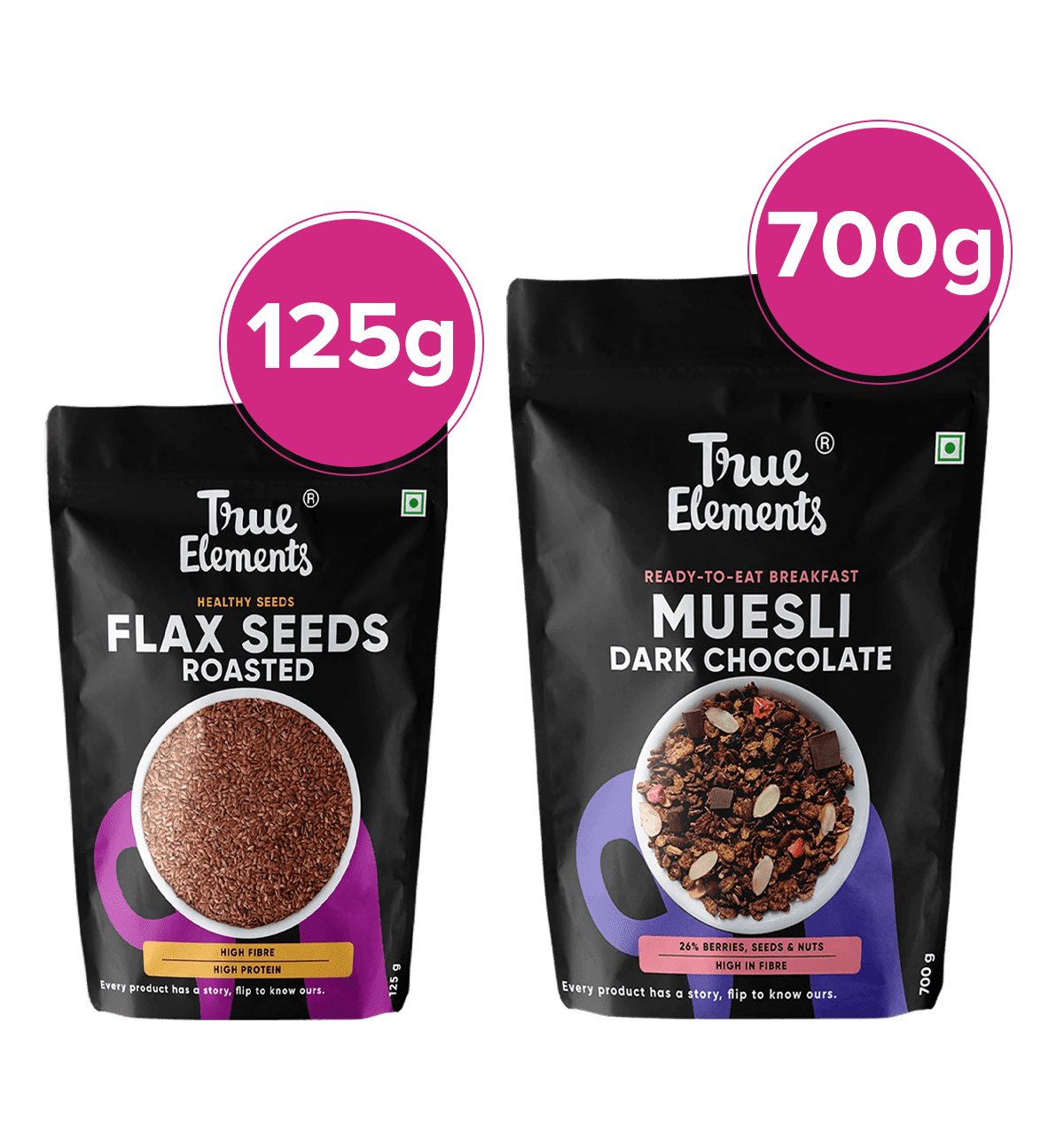 Buy True Elements True Elements Dark Chocolate Muesli & Roasted Flax ...