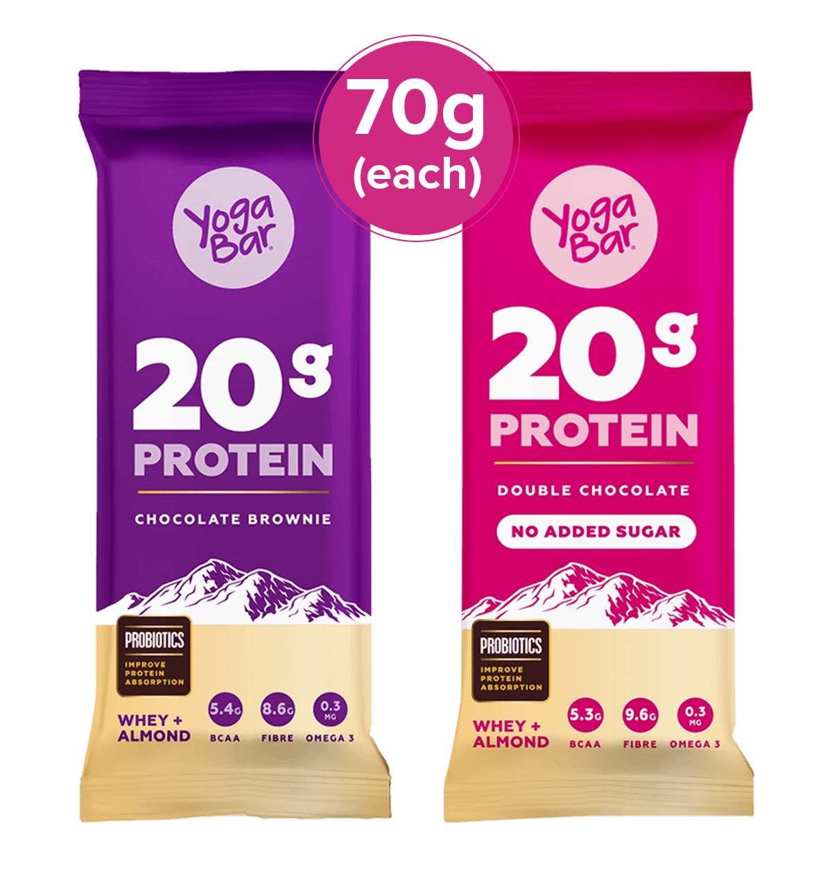 Buy Yogabar Yogabar Double Chocolate Protein Bar & Baked Brownie ...