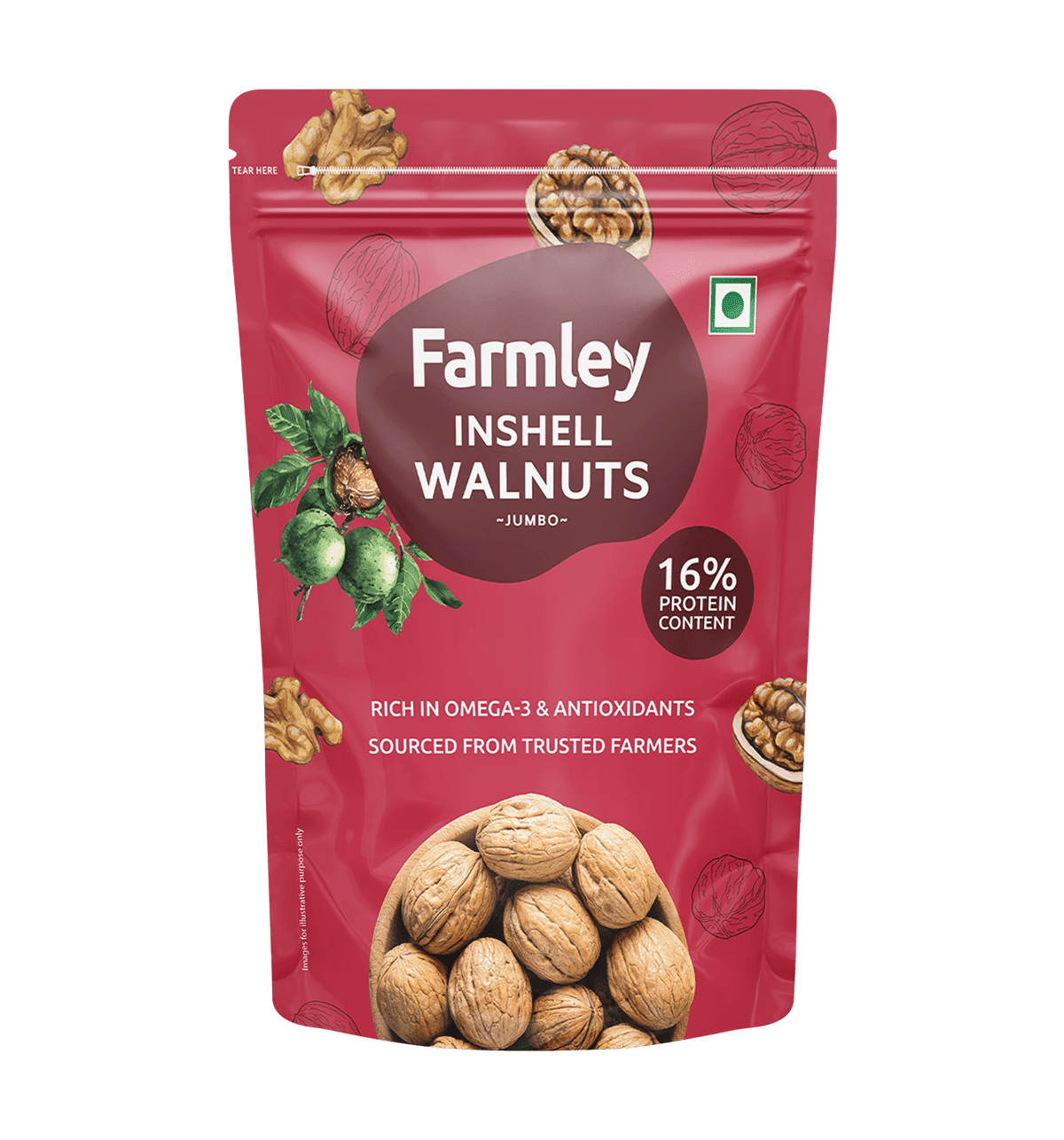 Buy Farmley Farmley Premium Jumbo Inshell Walnuts (Akhrot) 500 g Online ...