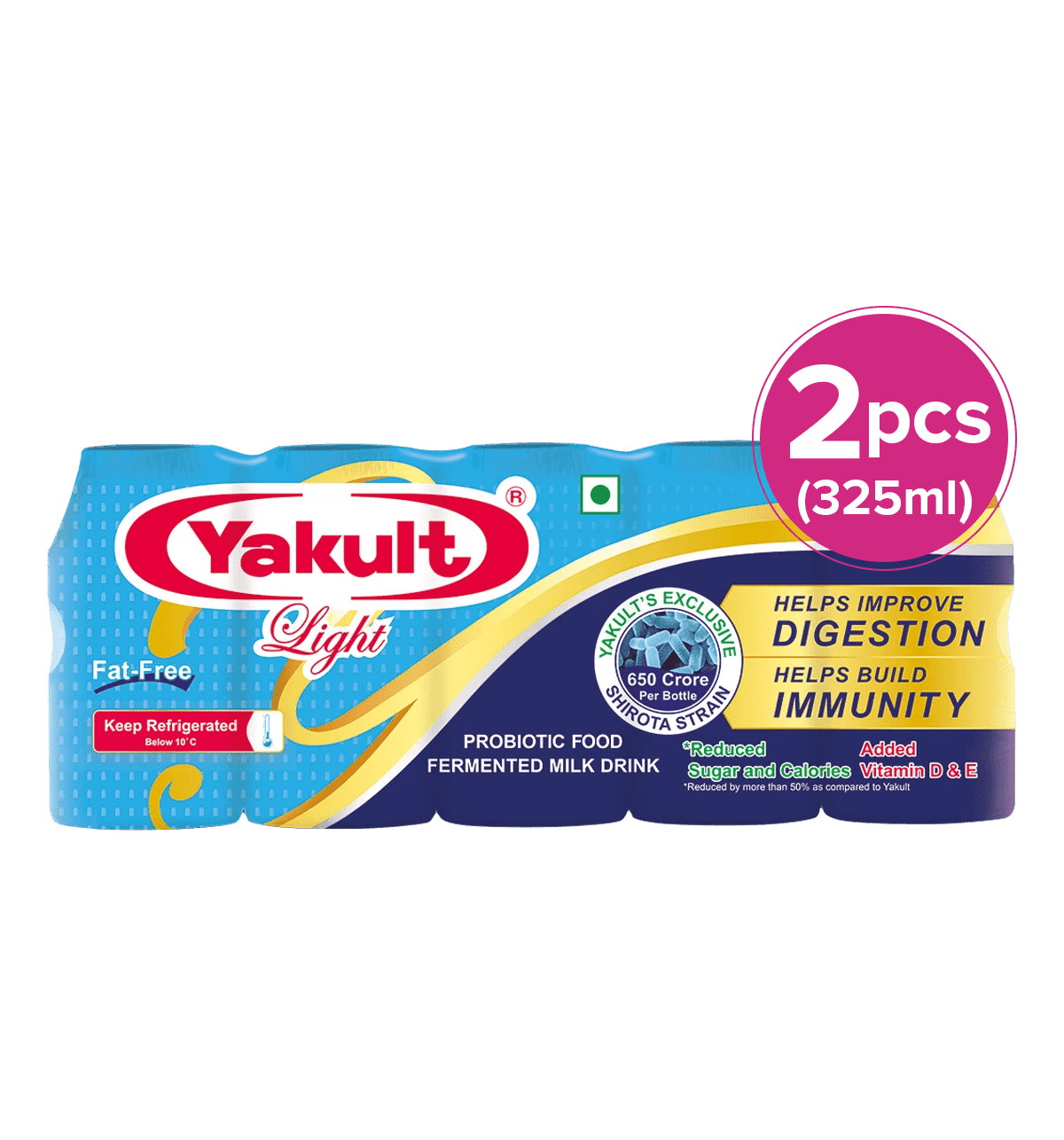 Buy Yakult Yakult Light Probiotic Drink 2 pieces Online At Rs. 200 ...