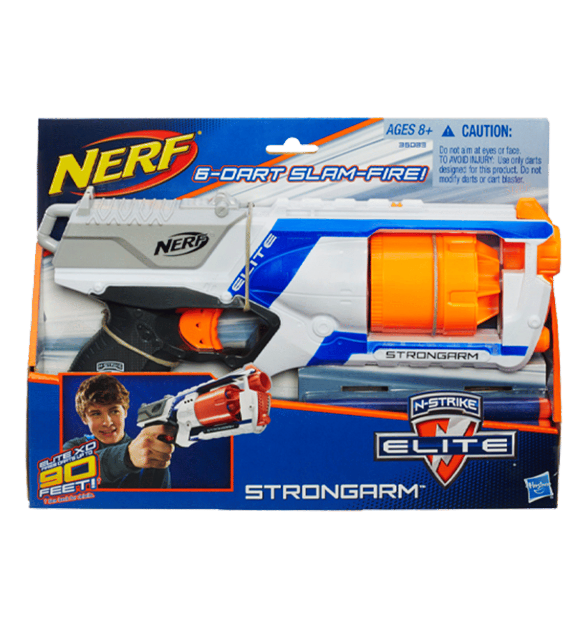 Buy Nerf Nerf Elite Strongarm Toy Blaster With Rotating Barrel Slam ...