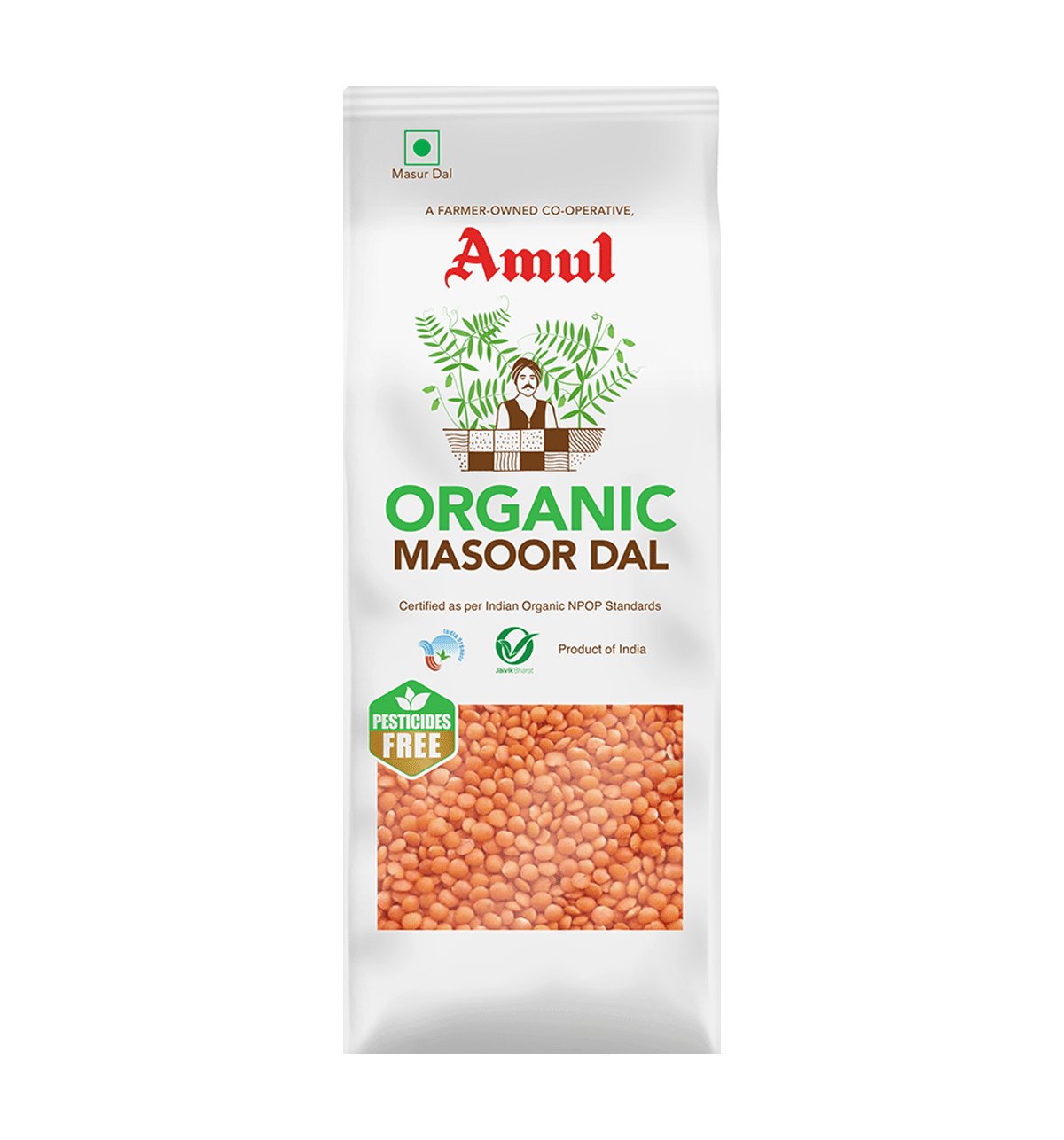 Buy Amul Amul Organic Masoor Dal 500 g Online At Rs. 90 | Instant Delivery