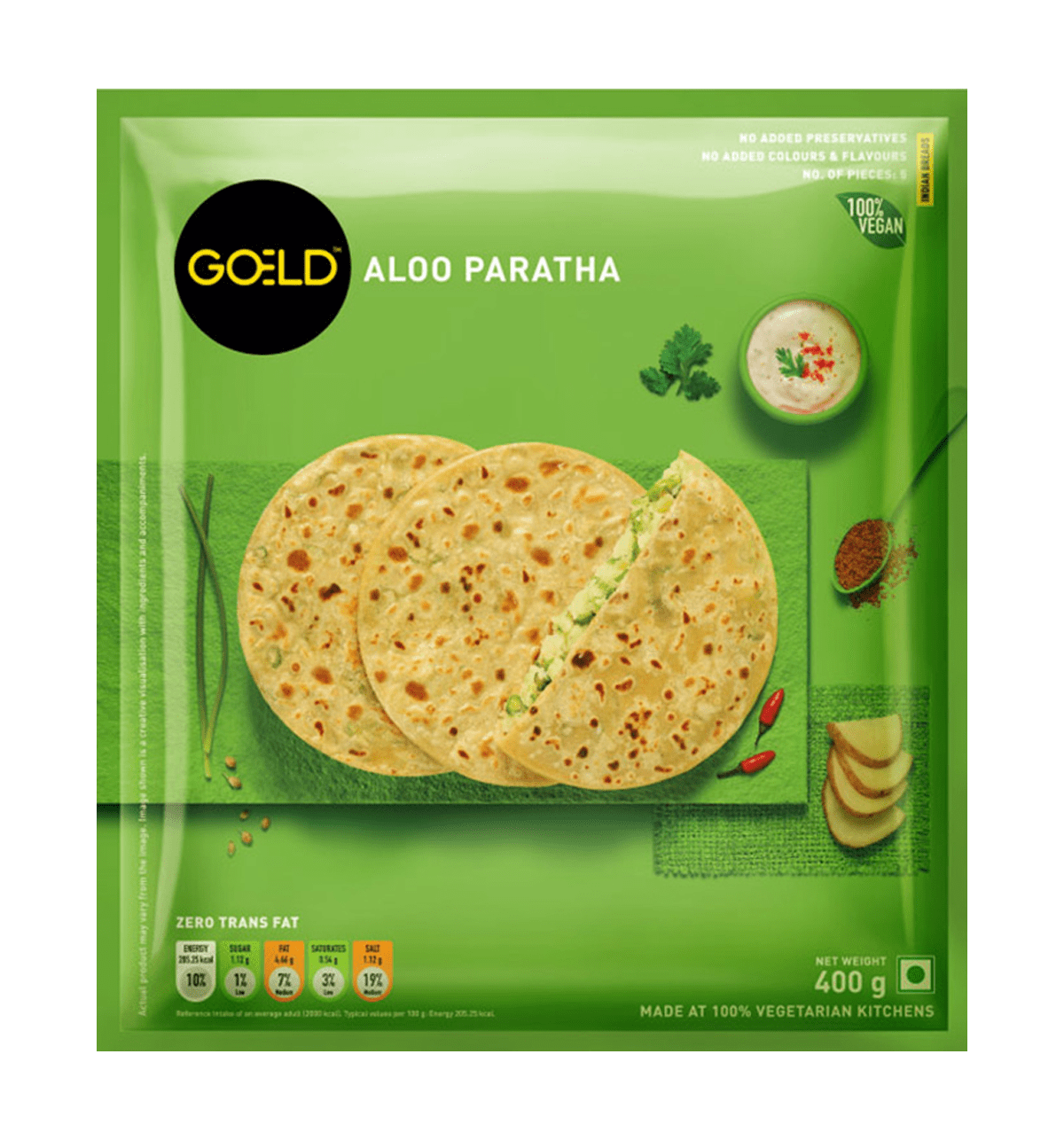 Buy Goeld Goeld Aloo Paratha 400 g Online At Rs. 95 | Instant Delivery