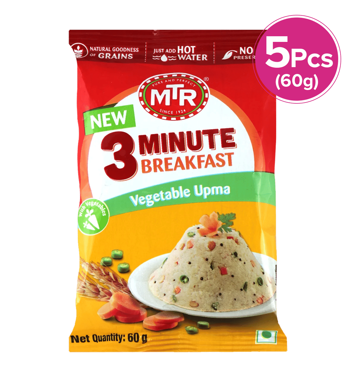 Buy Mtr Mtr 3 Min Breakfast Veggie Upma 5 pieces Online At Rs. 135 ...