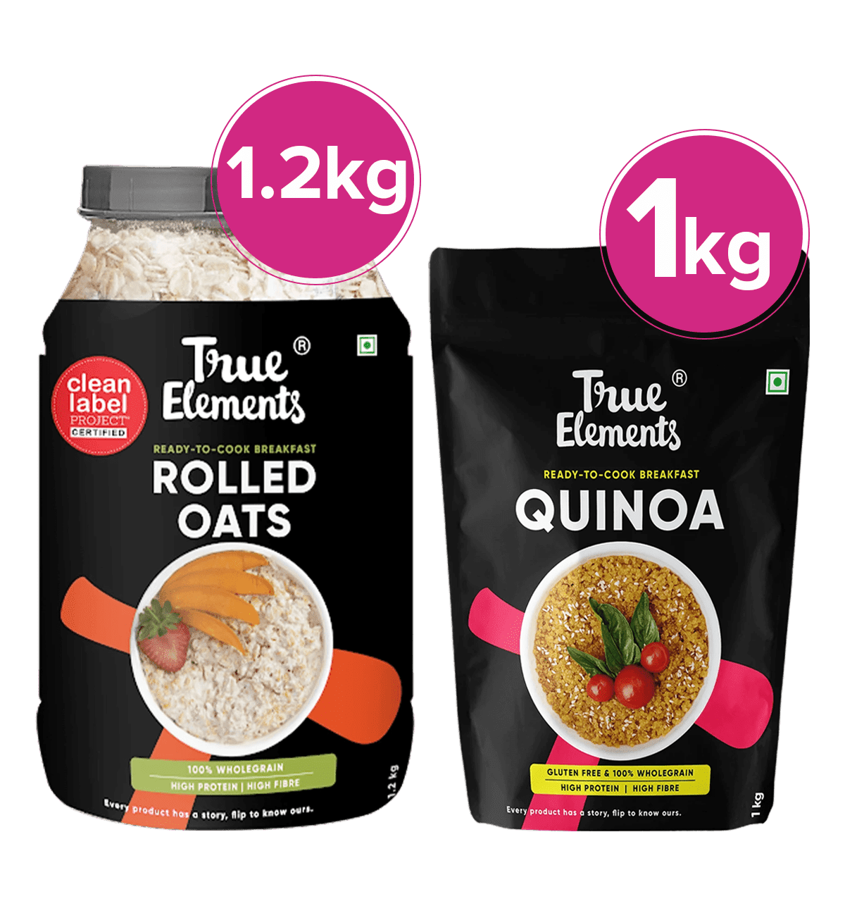 Buy True Elements Rolled Oats & Quinoa Pouch Online (1 Combo) At Best Price
