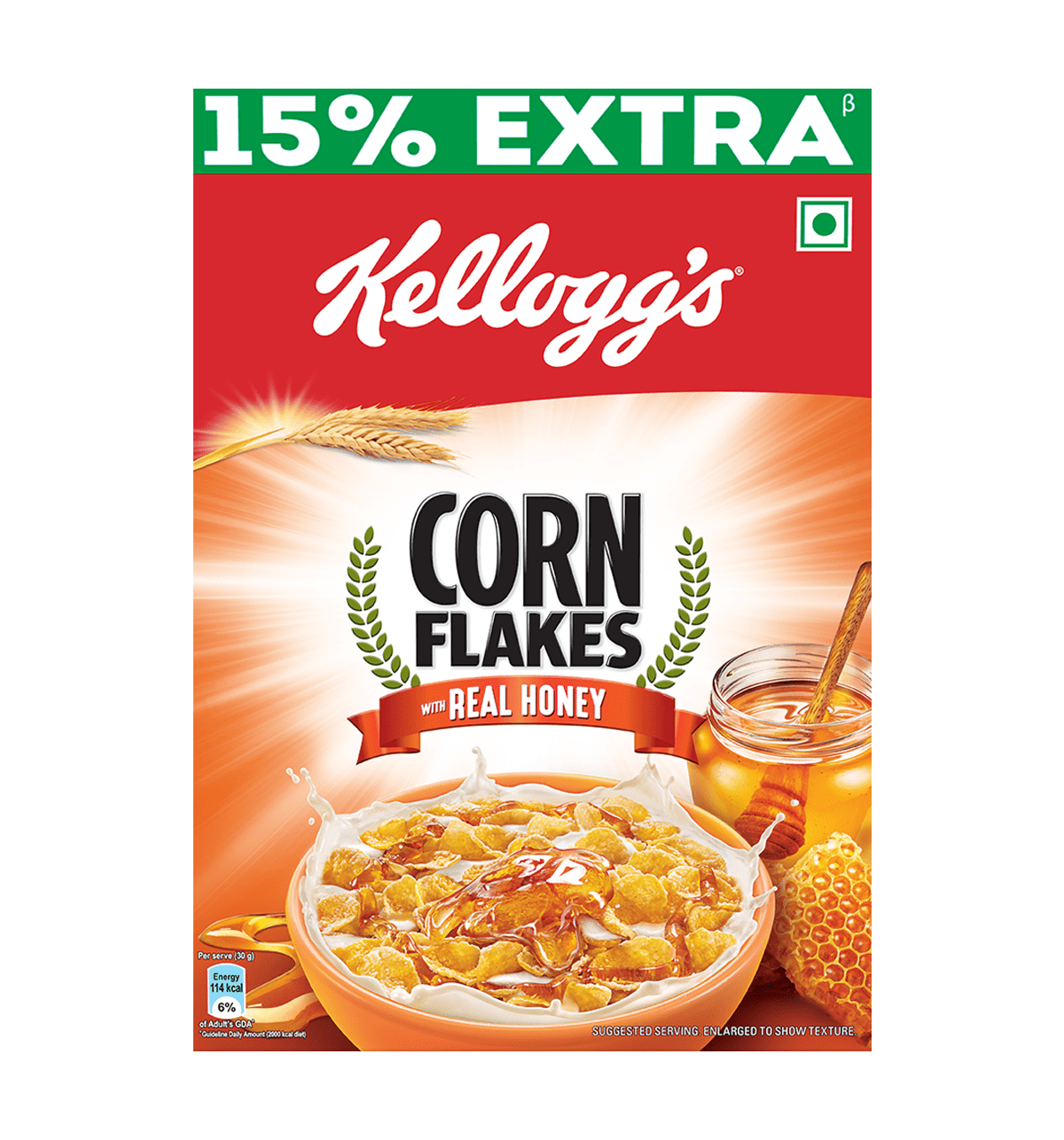 Buy Kellogg's Kellogg's Corn Flakes Real Honey with Iron Shakti 300 g ...