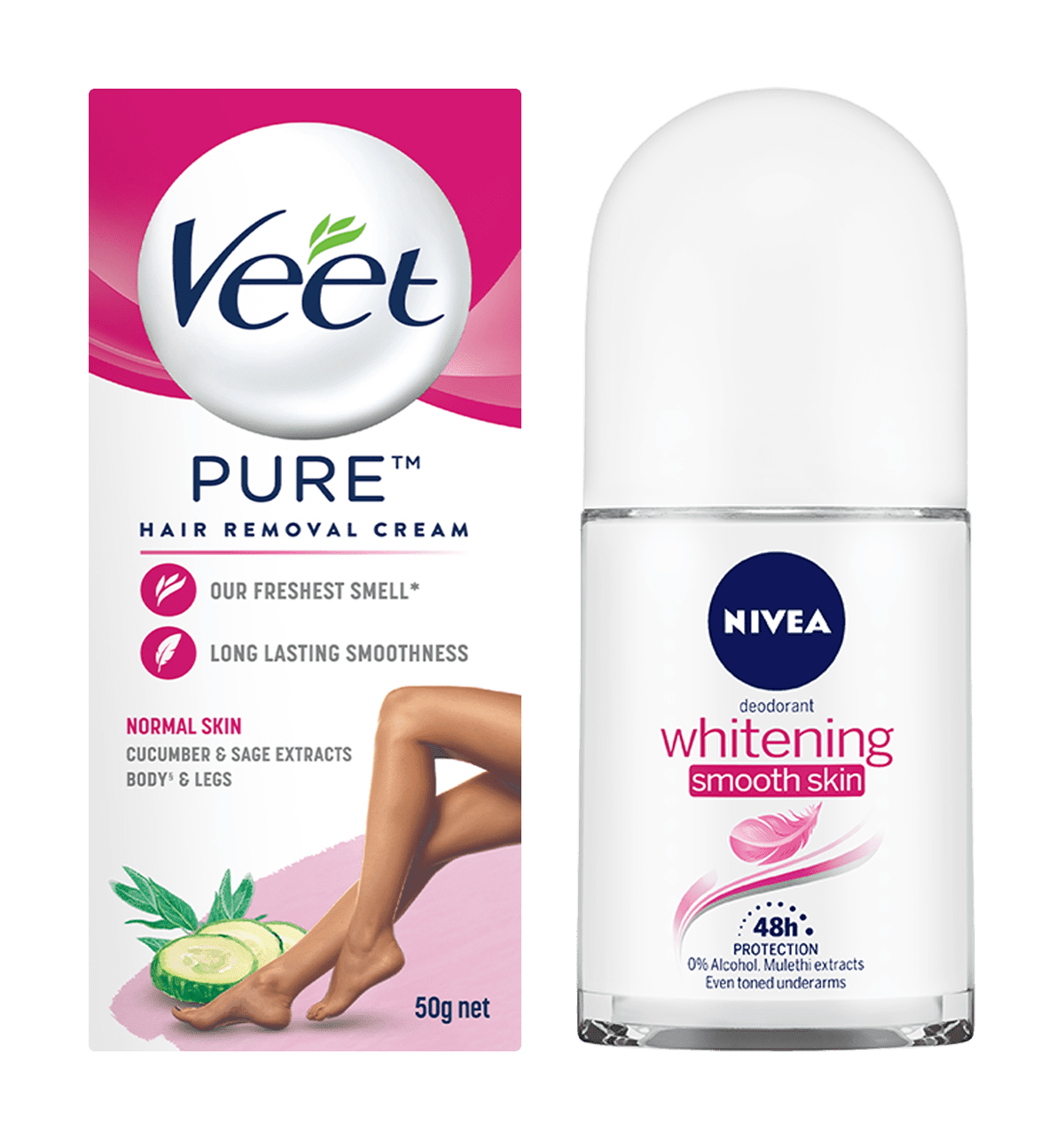 Buy Veet Veet Silk & Fresh Hair Removal Cream & Nivea Deodorant ...