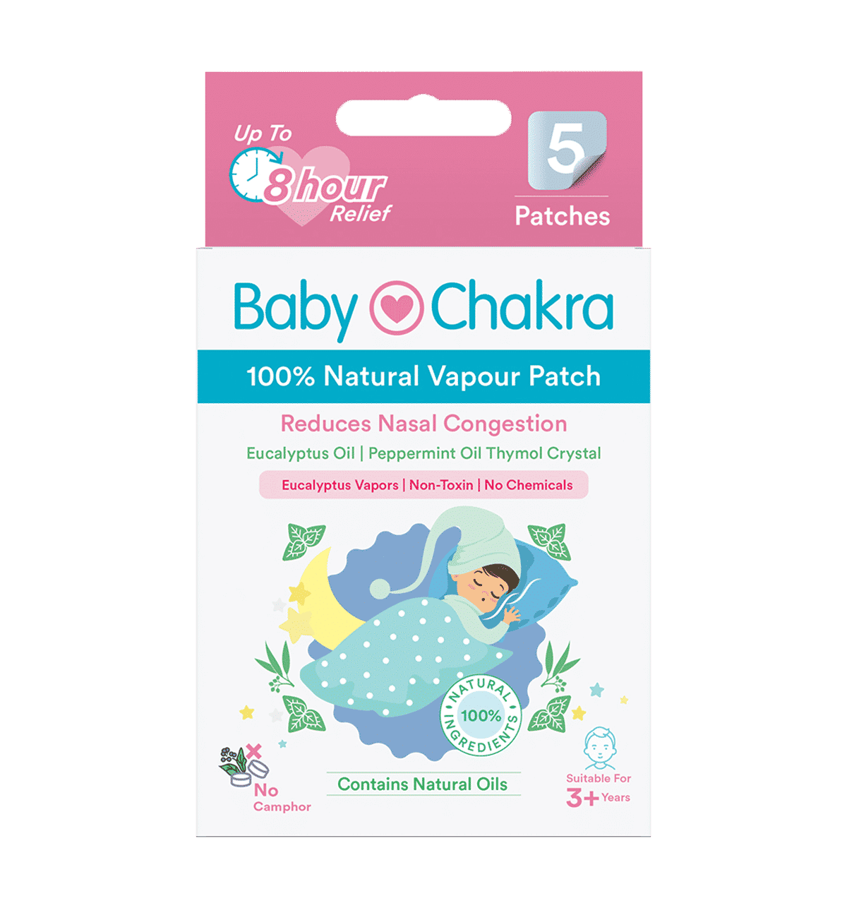 Buy BabyChakra Babychakra 100% Non Toxin Natural Vapour Patch (3+ Years ...