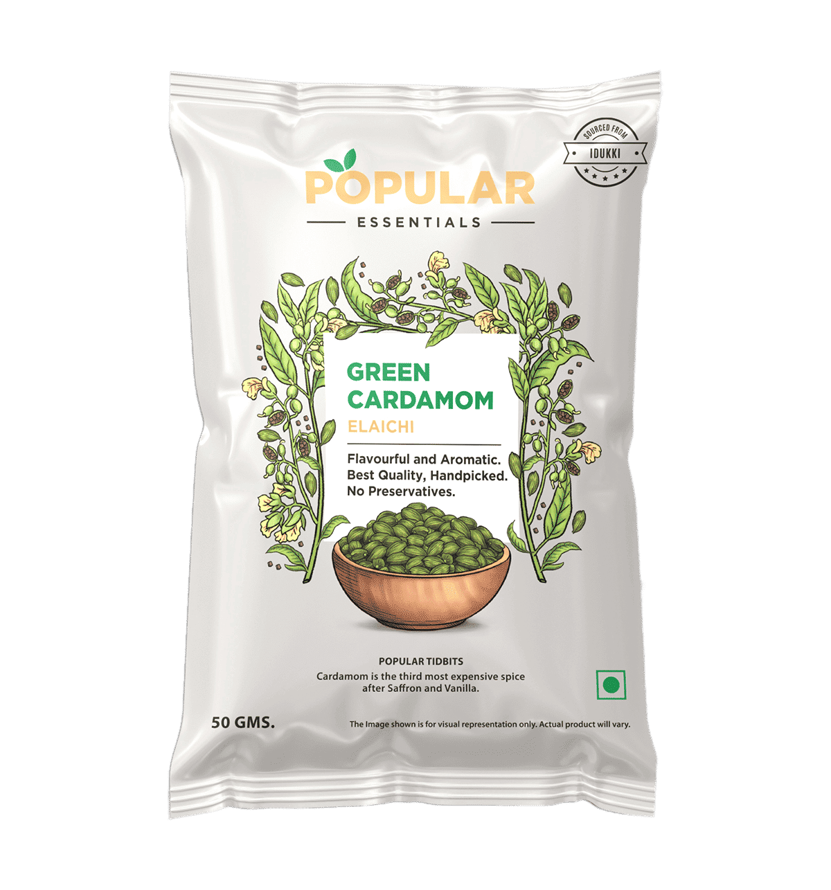 Buy Popular Essentials Popular Essentials Green Cardamom (Elakki) 50 g ...