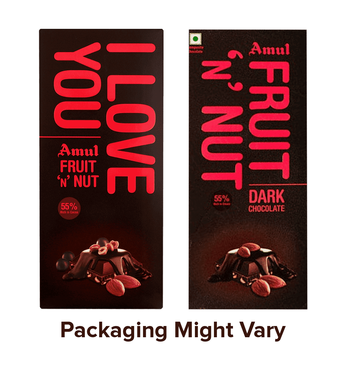 Buy Amul Amul Fruit N Nut 55% Dark Chocolate 2 pieces Online At Rs. 400 ...