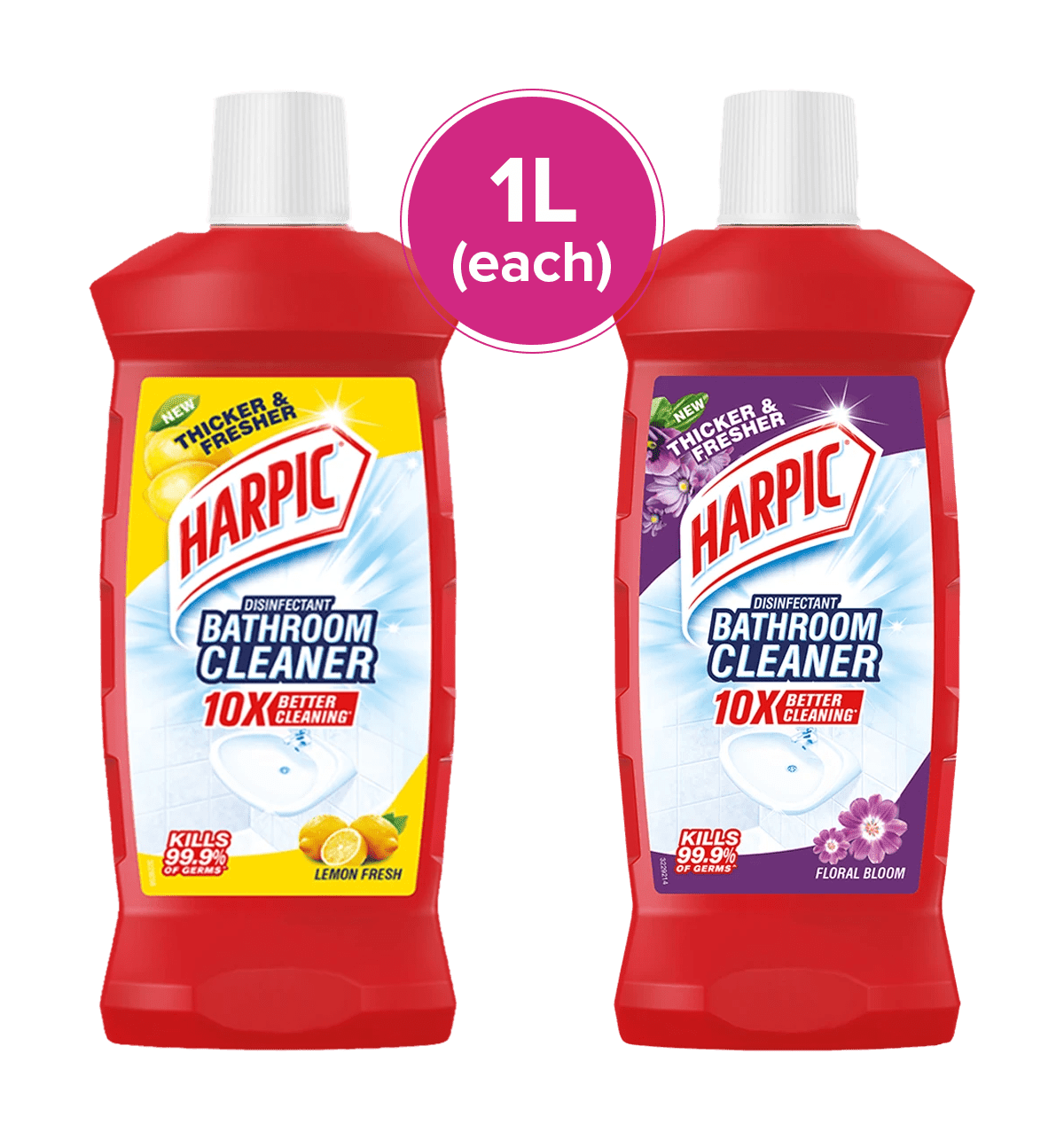 Buy Harpic Harpic Bathroom Cleaner Liquid Floral & Lemon Combo 1 combo ...