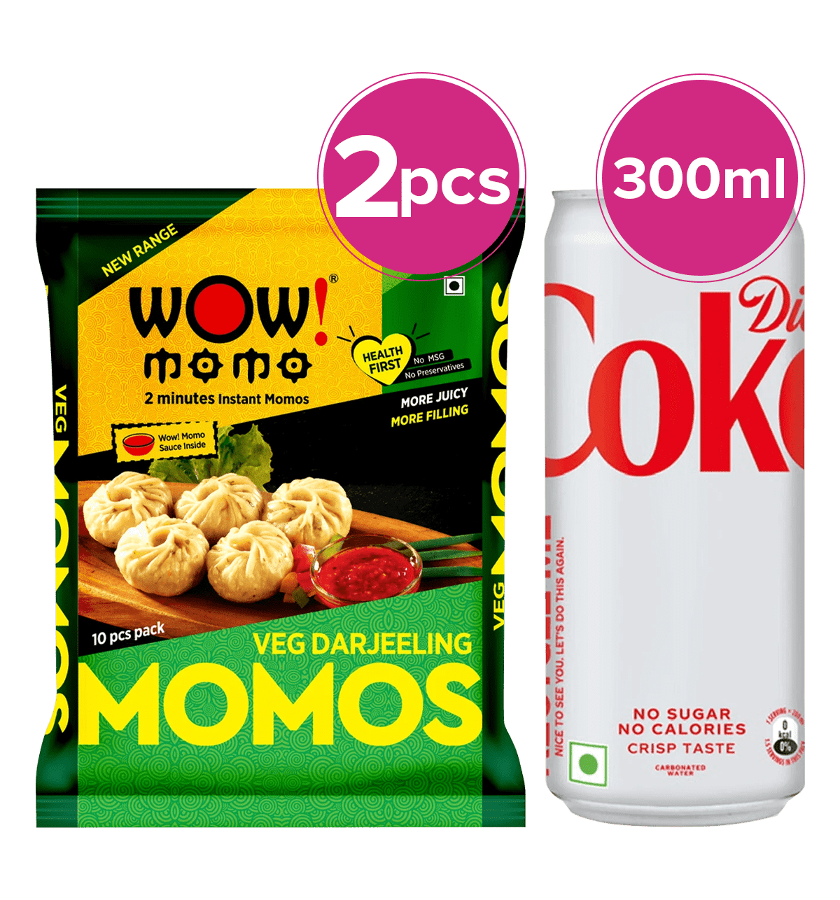 Buy Wow! Momo Wow! Veg Darjeeling Momos & Diet Coke Can Combo 1 combo ...