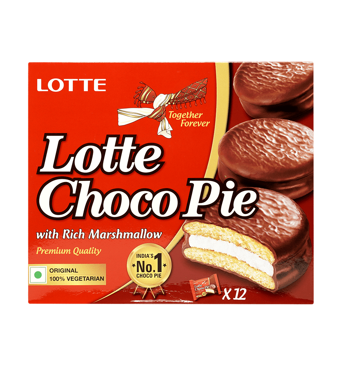 Buy Lotte Lotte Choco Pie 2 pieces Online At Rs. 340 | Instant Delivery