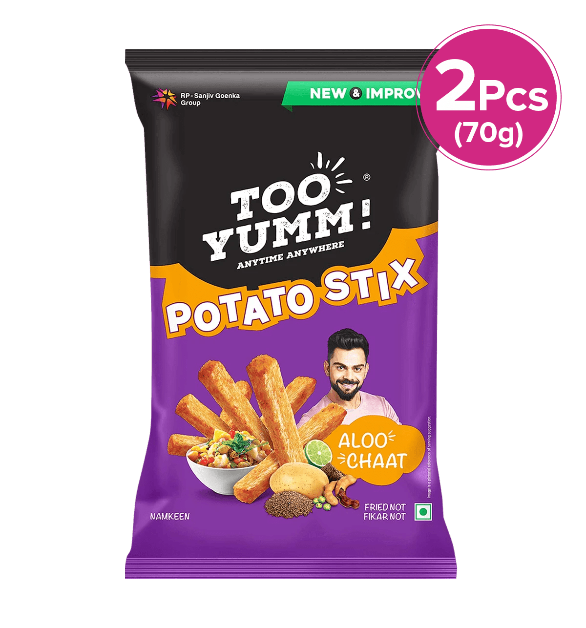 Buy Too Yumm! Too Yumm! Potato Stix Aloo Chat 2 pieces Online At Rs ...