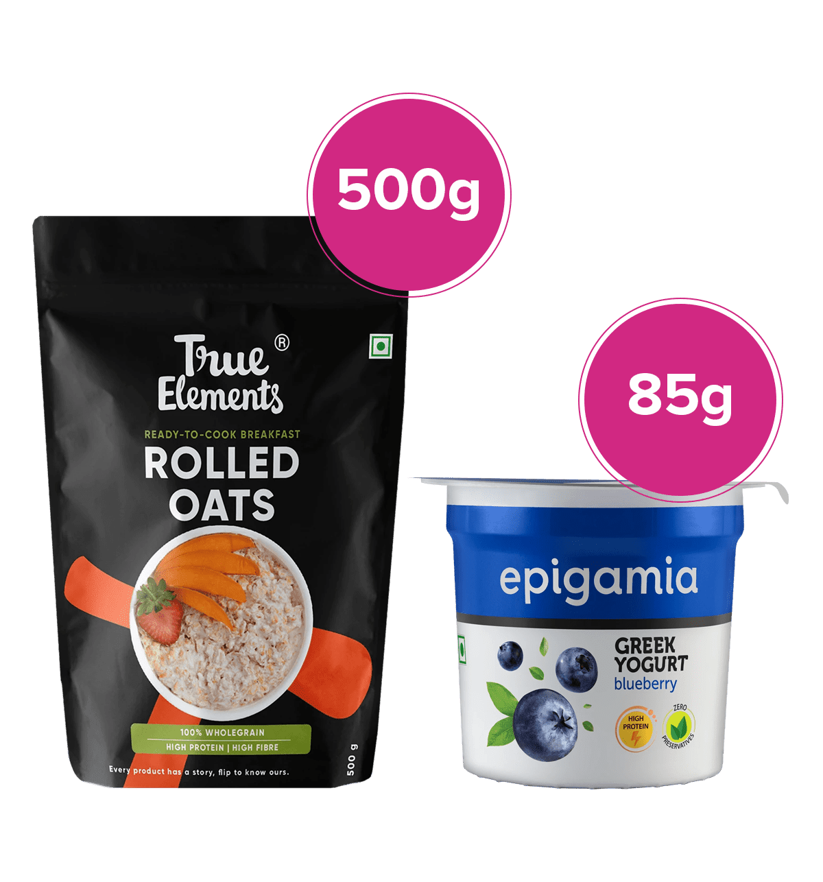 Buy True Elements True Elements Rolled Oats Gluten Free & Greek Yoghurt ...