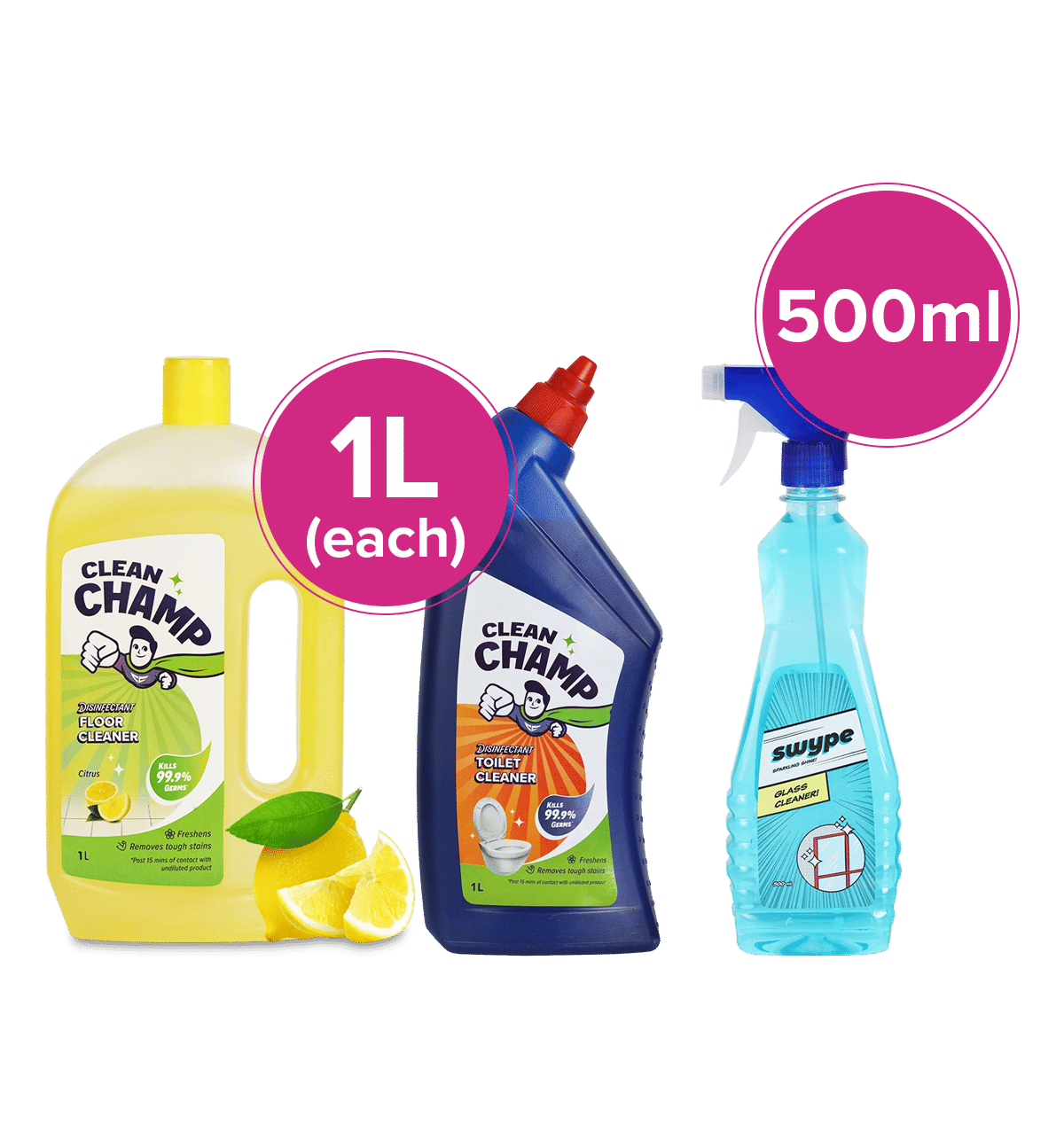 Buy Clean Champ Home Savings Combo - Toilet Cleaner + Floor Cleaner ...