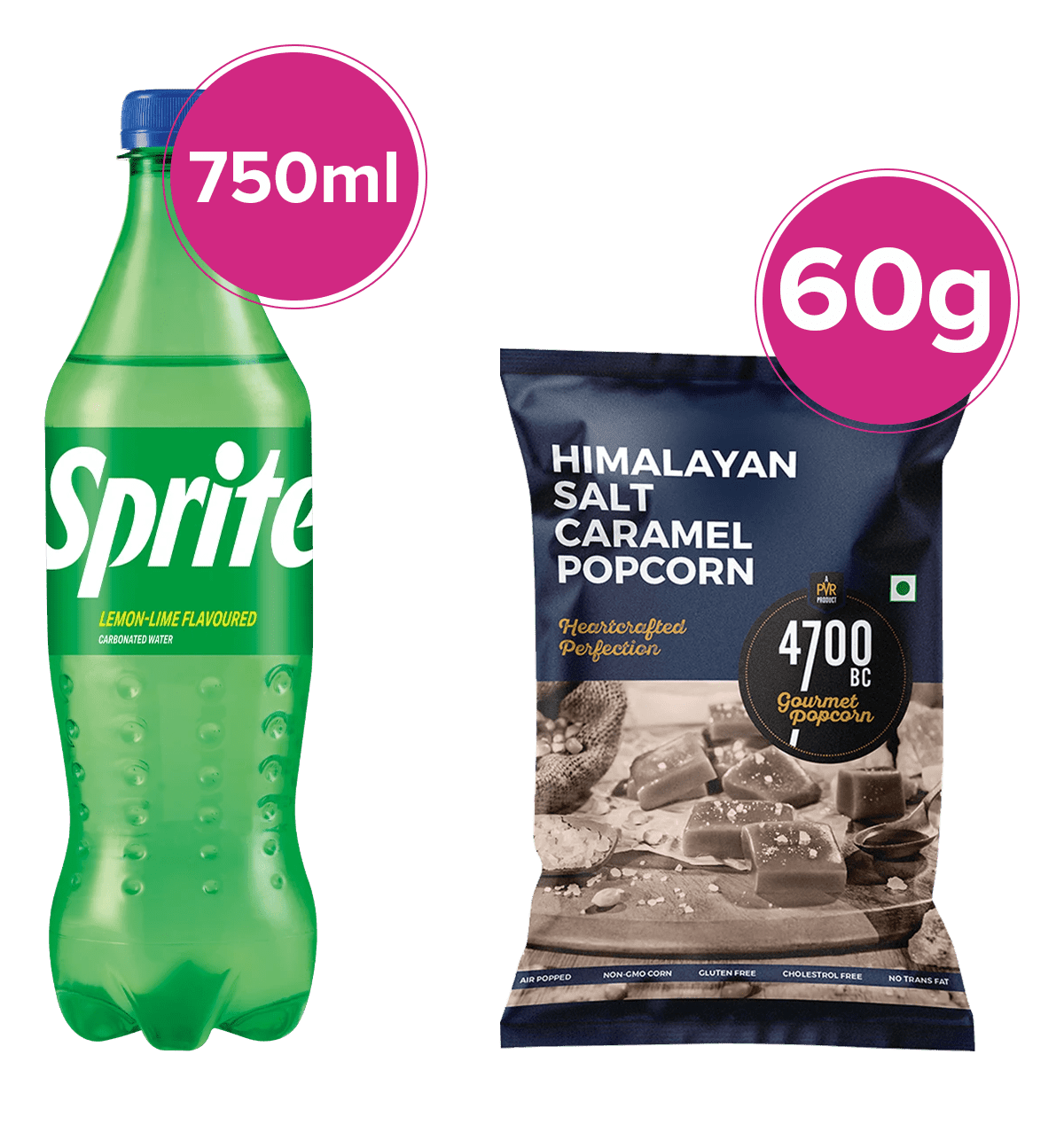 Buy Sprite Pet Bottle & 4700 BC Himalayan Salt Caramel Popcorn Pouch ...