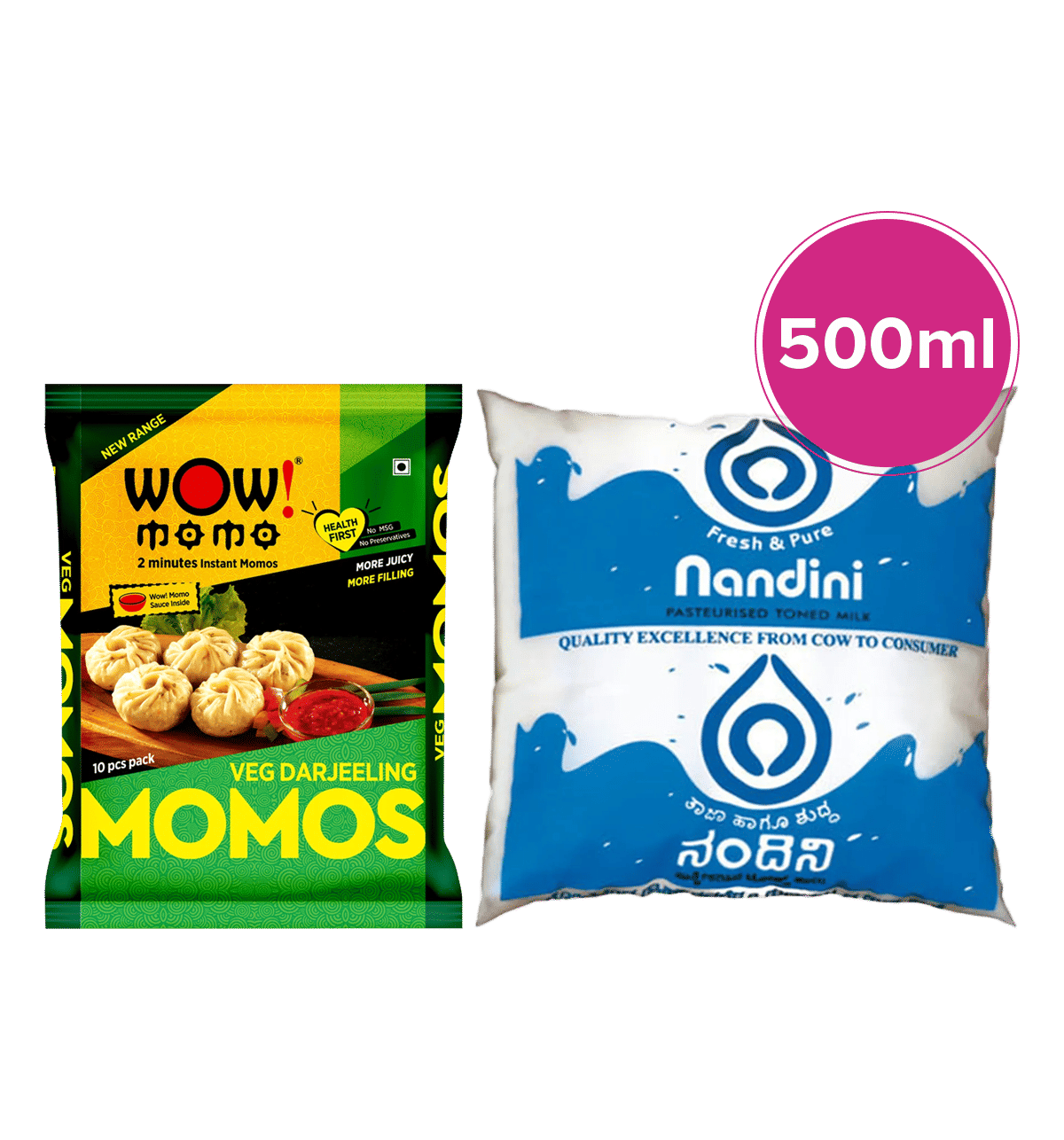 Buy Wow! Momo Wow! Veg Darjeeling Momos & Milk Combo 1 combo Online At ...