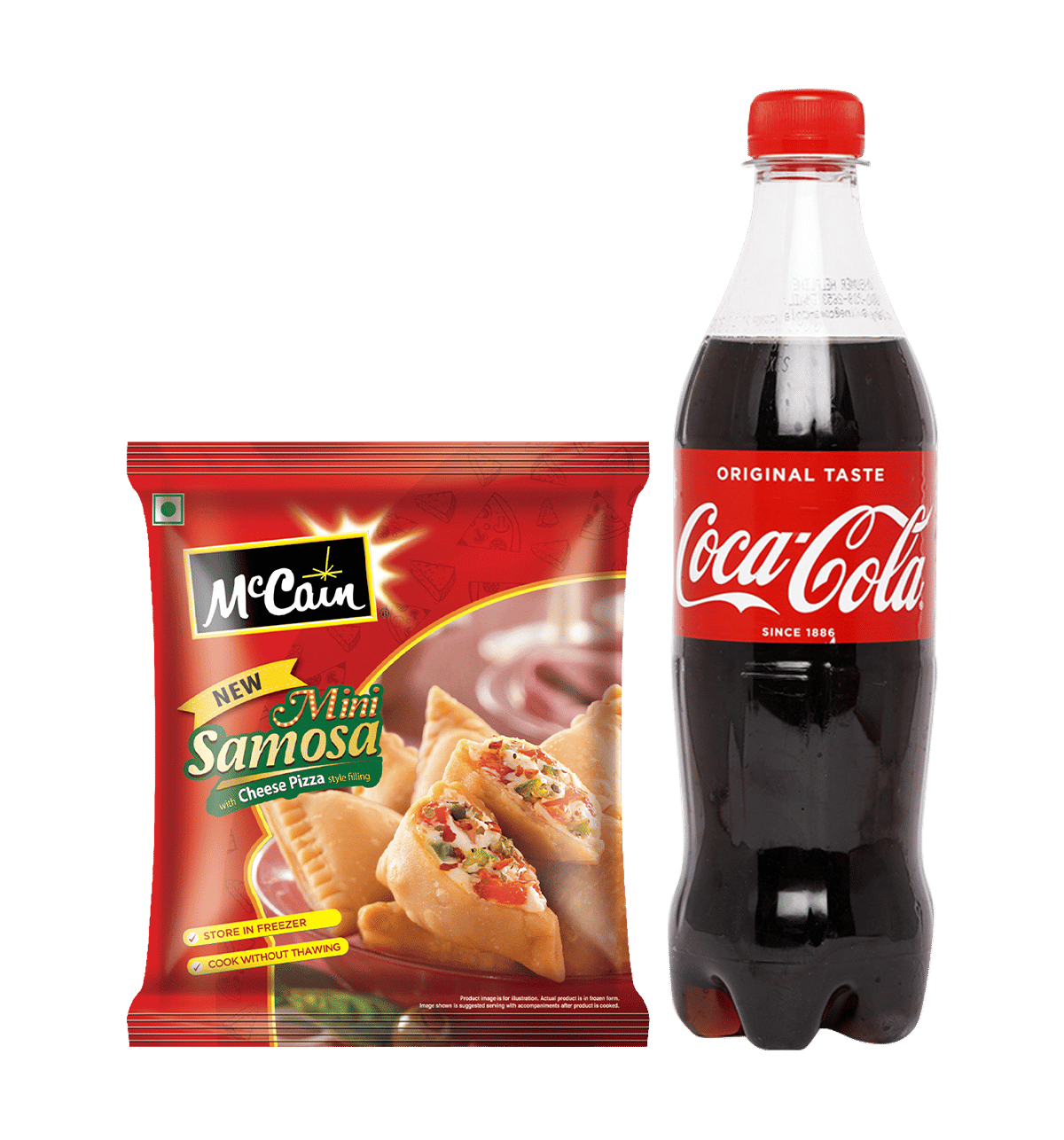 Buy Coke & Mccain Samosa Combo 1 combo Online At Rs. 200 | Instant Delivery