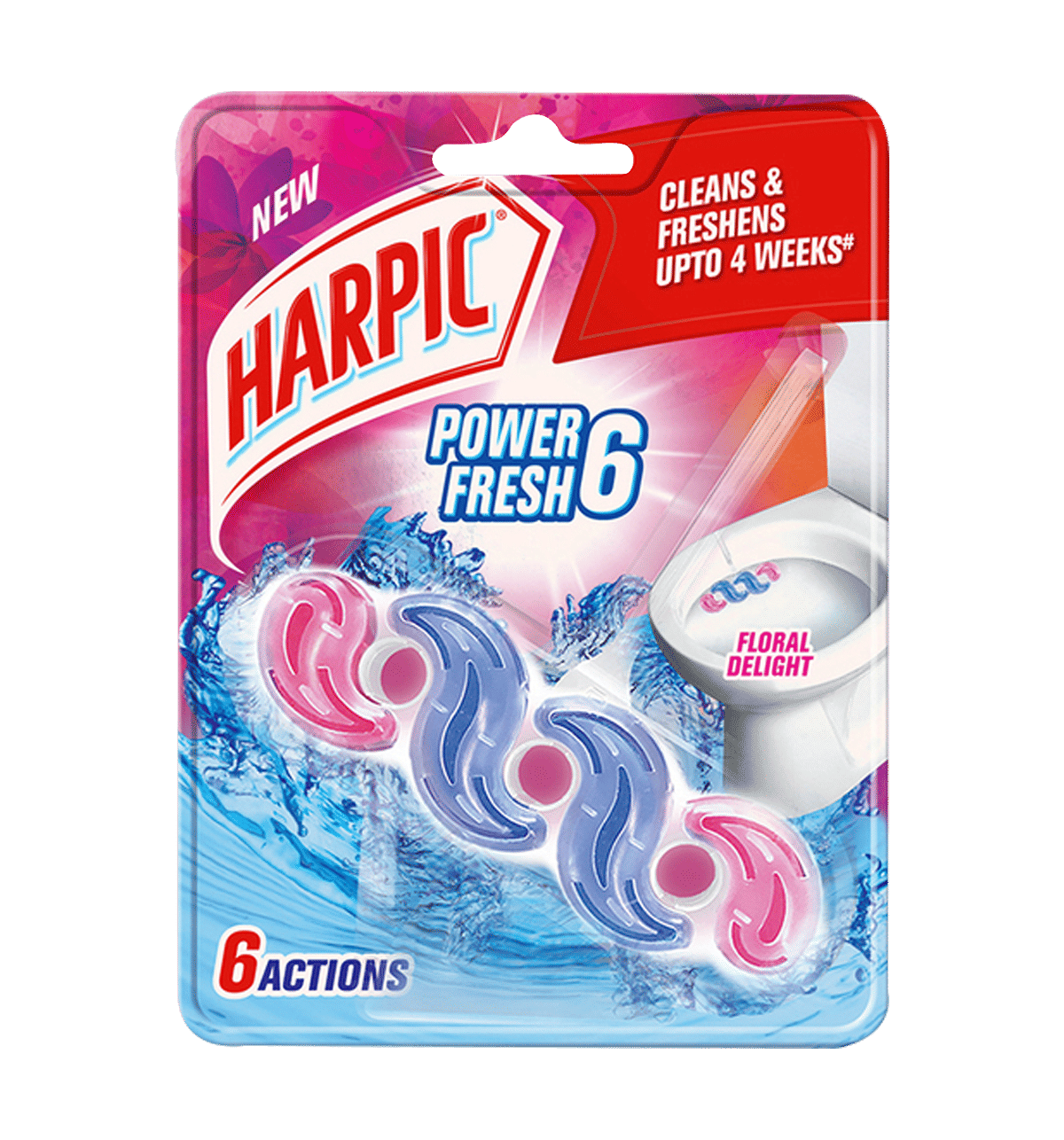 Buy Harpic Harpic Power Fresh 6 Toilet Rim Block Floral Delight 2 ...