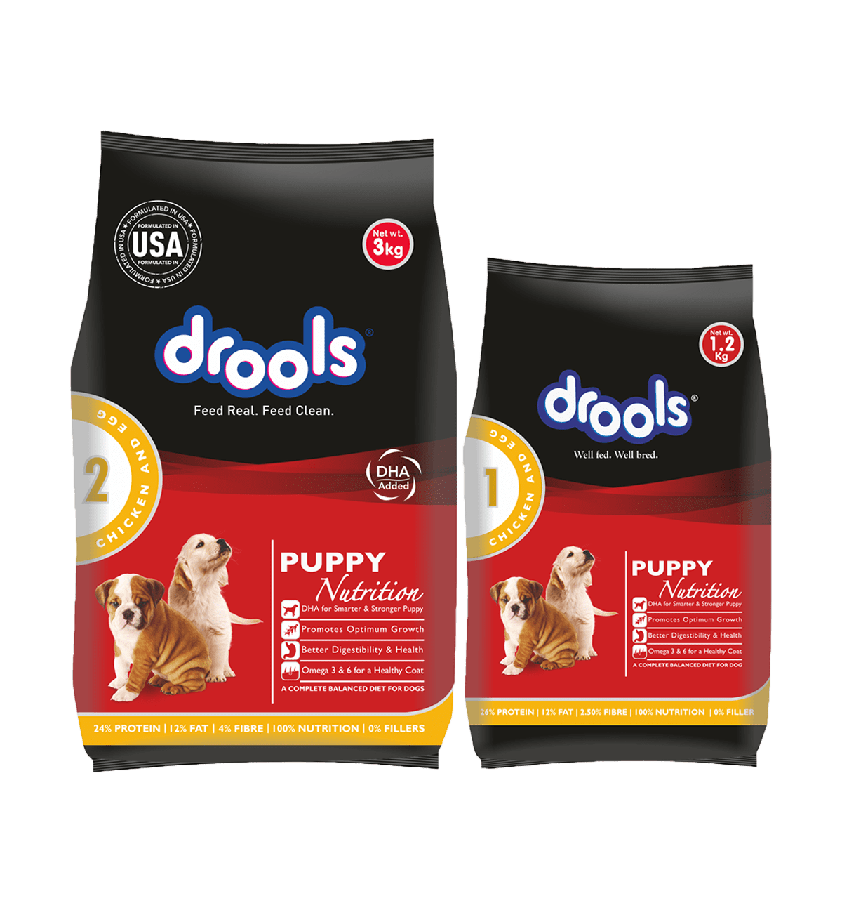 Buy Drools Drools Chicken And Egg Dry 3Kg With Free 1.2Kg Puppy Dog Food 4.2 kg Online At Rs ...