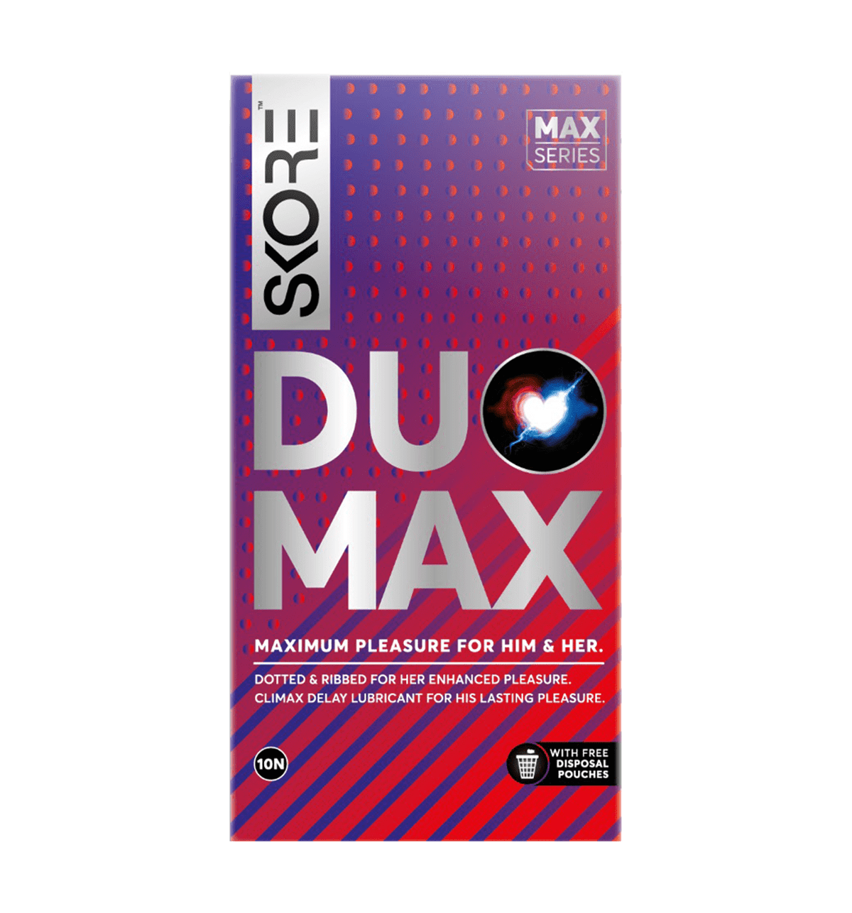 Buy Skore Skore Duo Max Condom Pack of 10 10 pieces Online At Rs. 300 ...