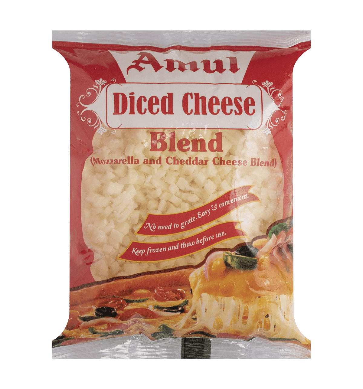 Buy Amul Amul Diced Cheese Blend Mozzeralla Cheddar 200 g Online At Rs ...