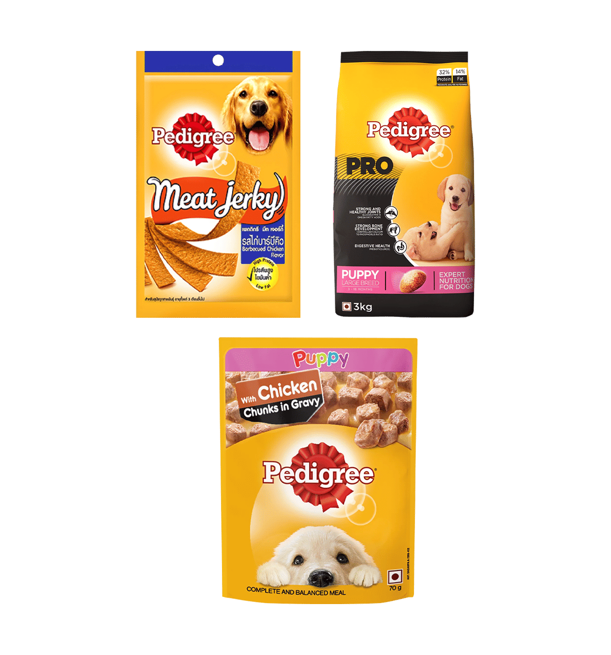 Buy Pedigree Pedigree Pro Puppy Dry Wet Dog Food In Gravy And Treats ...