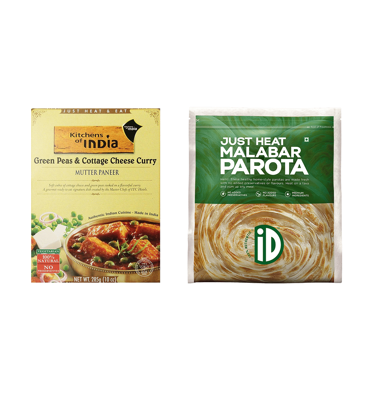 Buy Malabar Parota & Mutter Paneer Mix Combo 1 combo Online At Rs. 254 ...