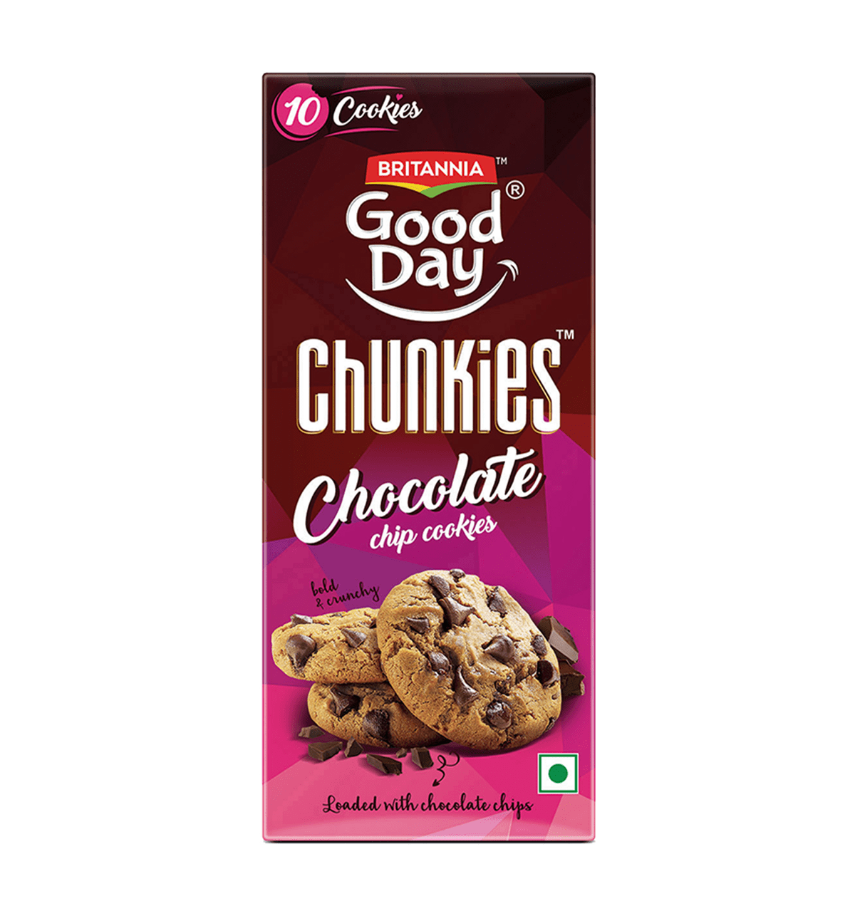 Buy Britannia Britannia Good Day Chunkies Chocolate Chip Cookies 120 g ...