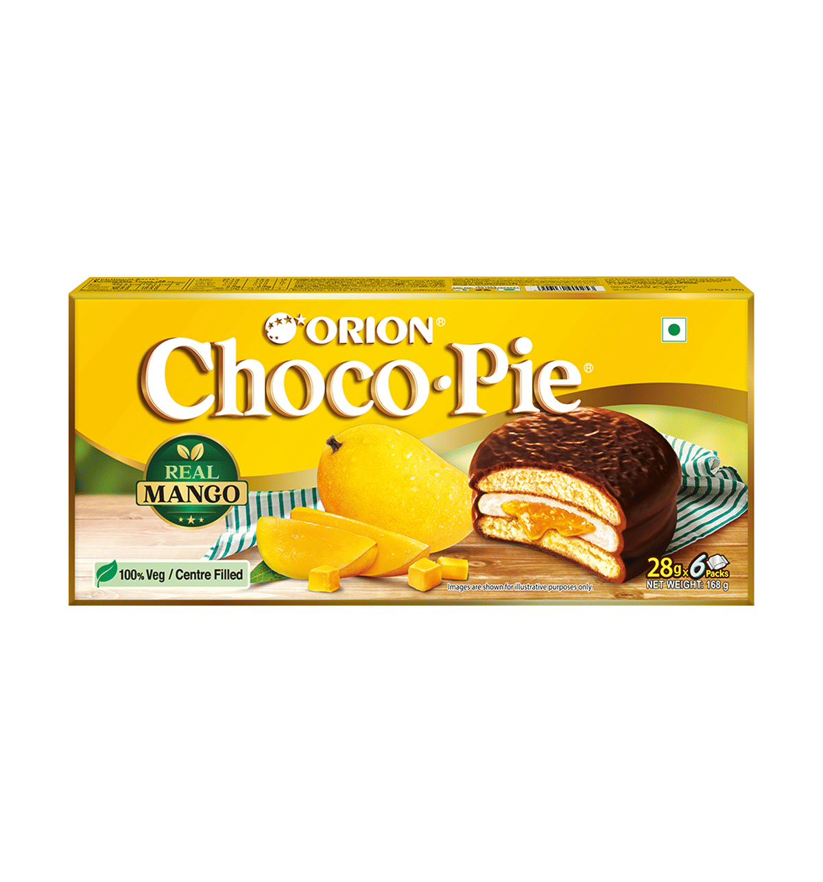 Buy Orion Orion Mango Choco Pie 168 g Online At Rs. 90 | Instant Delivery