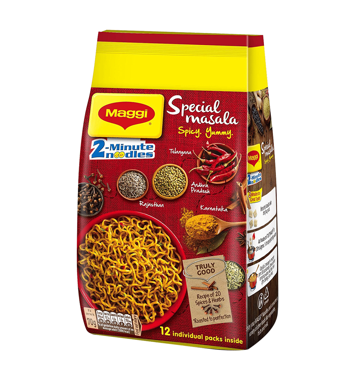 Buy Maggi Maggi 2-Minute Special Masala Instant Noodles - Combo 840 g ...