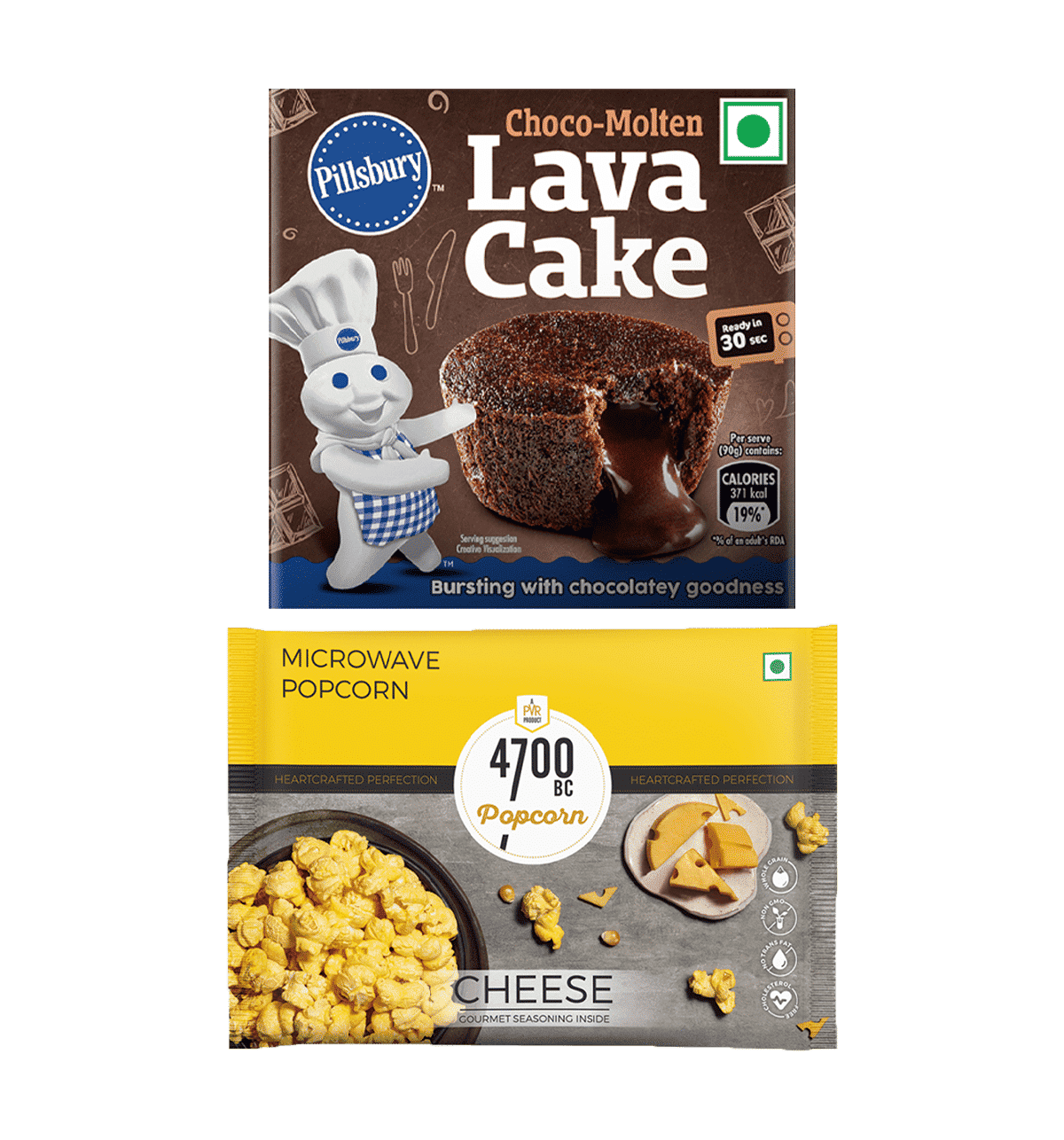 Buy 4700BC Microwave Cheese Popcorn and Pillsbury Choco Molten Lava ...