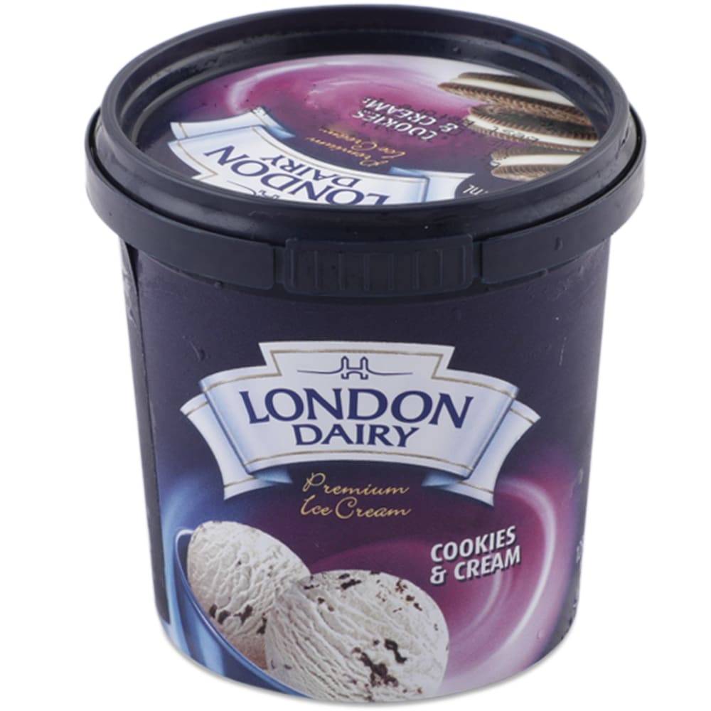 Buy LONDON DAIRY LONDON DAIRY Cookies & Cream Ice Cream Cup 125 ml ...