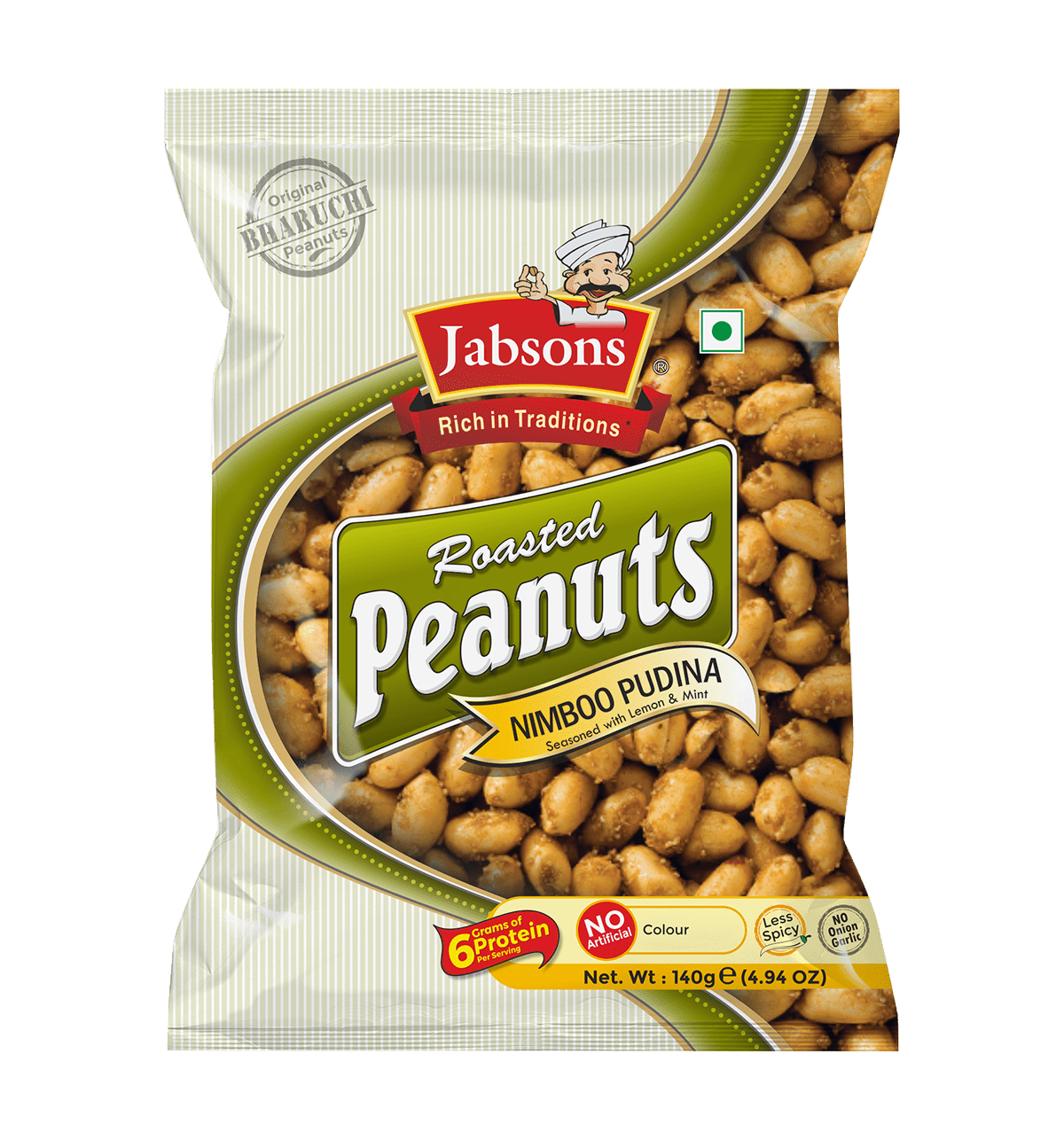 Buy Jabsons Jabsons Roasted Peanuts Nimbo Pudina 140G 140 g Online At ...