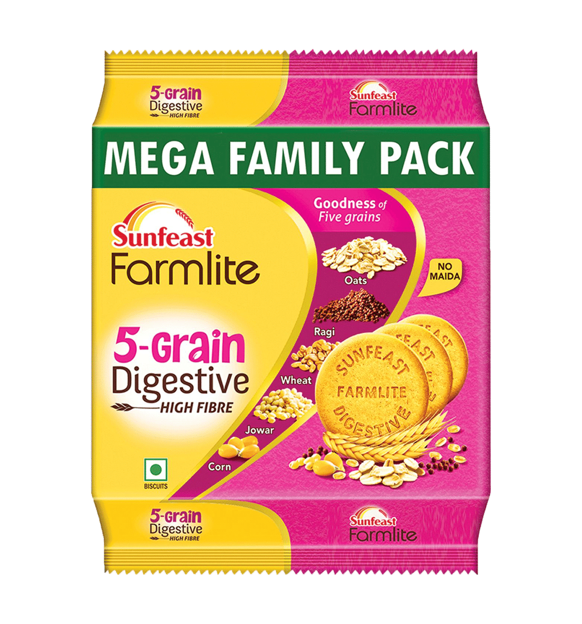 Buy Sunfeast Sunfeast Farmlite High Fiber Digestive Pouch 2 pieces ...