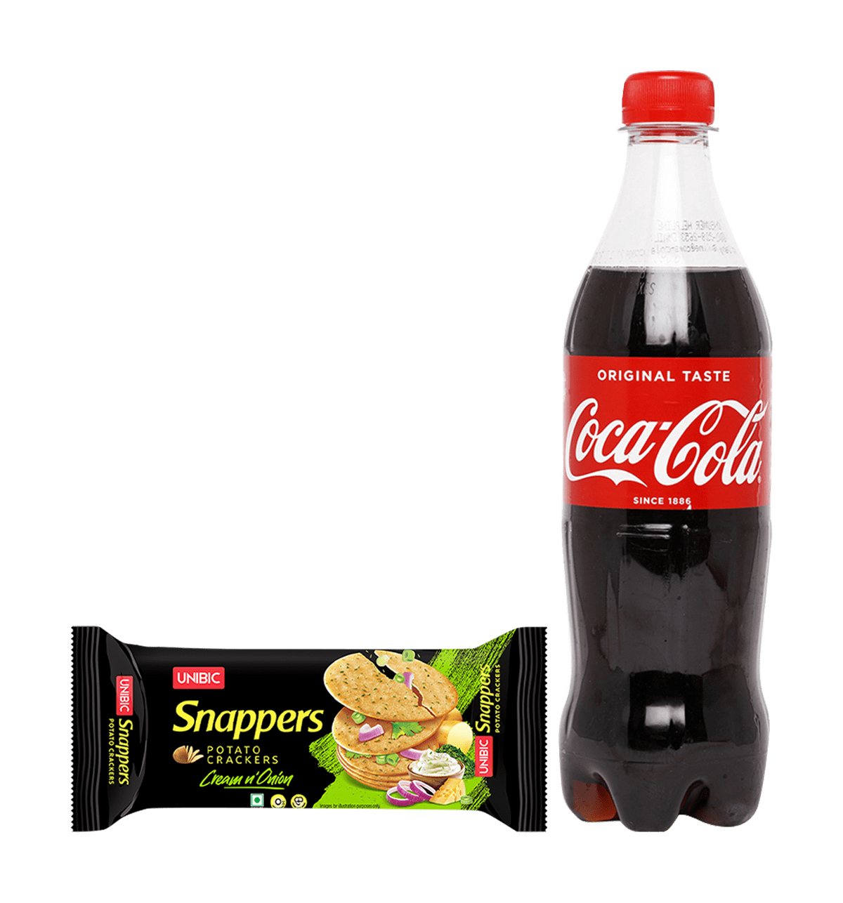 Buy Unibic Snappers Potato Crackers Cream & Onion And Coke Combo 1 ...